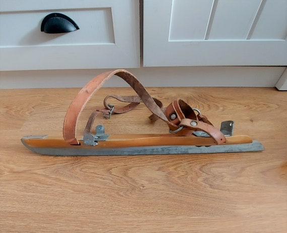 Vintage Scandinavian Wooden Cross-Country Skates , S… - Gem