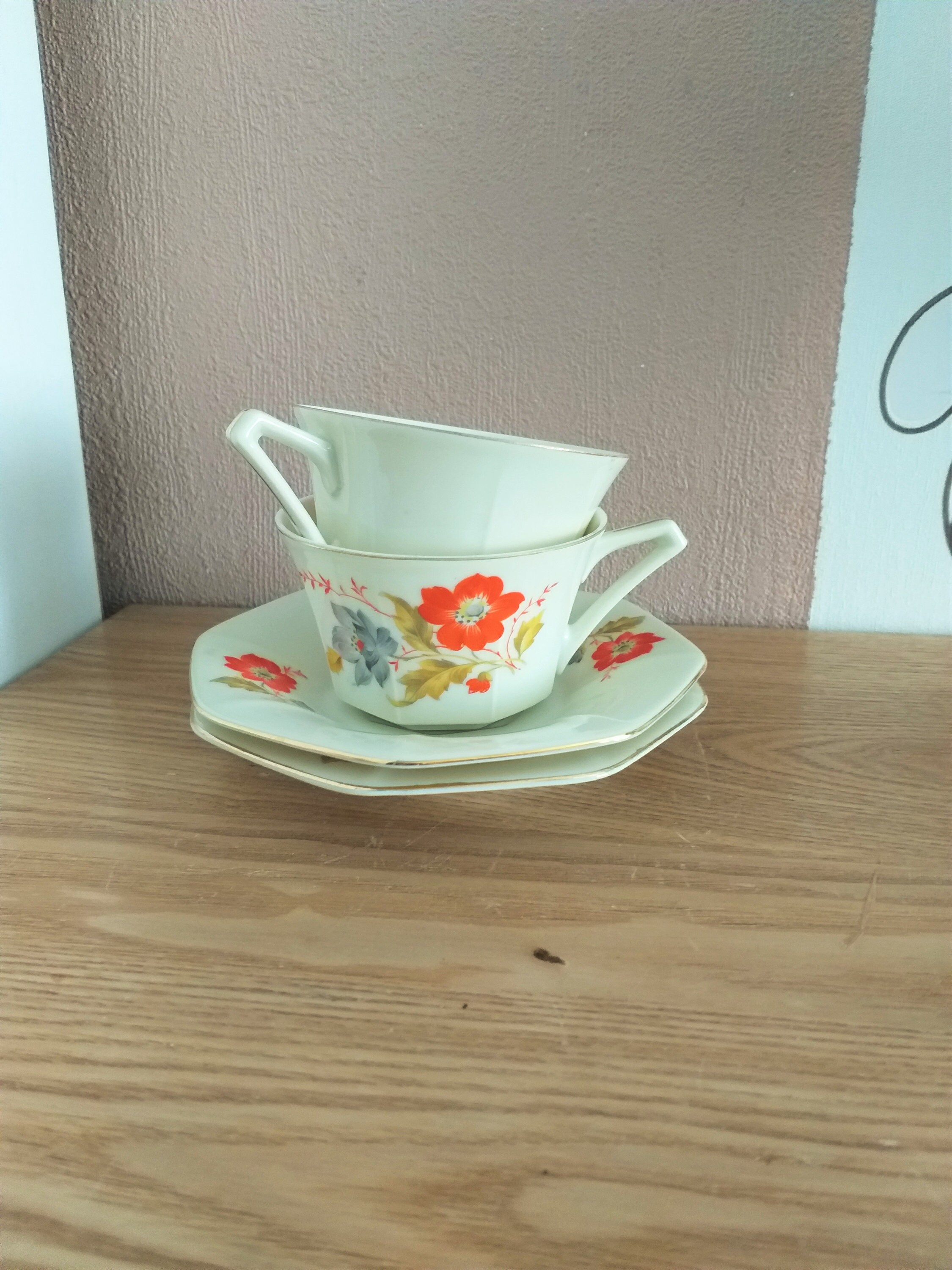 Vintage Czech VICTORIA Porcelain Tea Set 2, Czechoslovakia, 1950s - Etsy