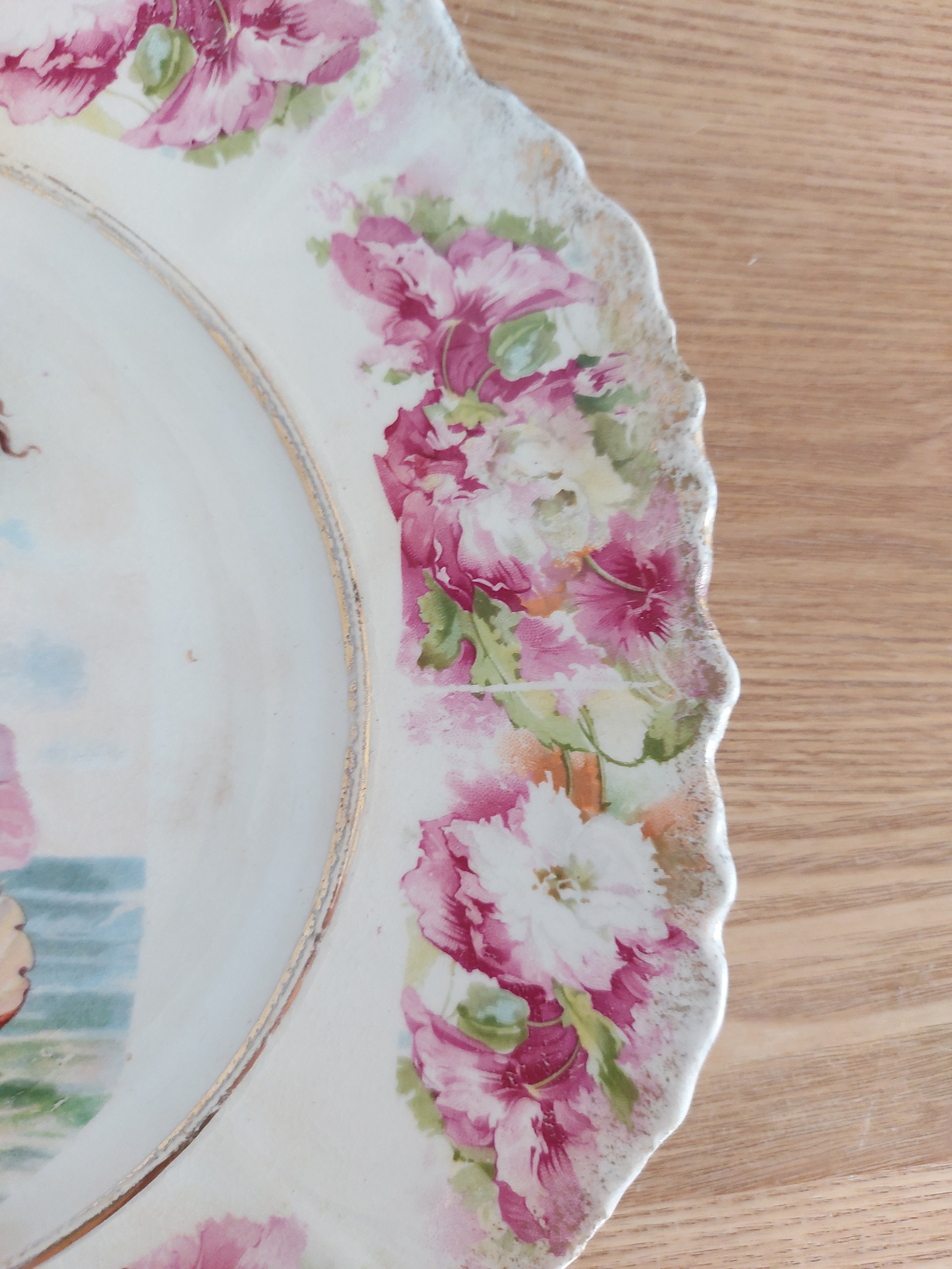 Vintage STINTHAL China Semi Porcelain Plate, Victorian Style Plate ...