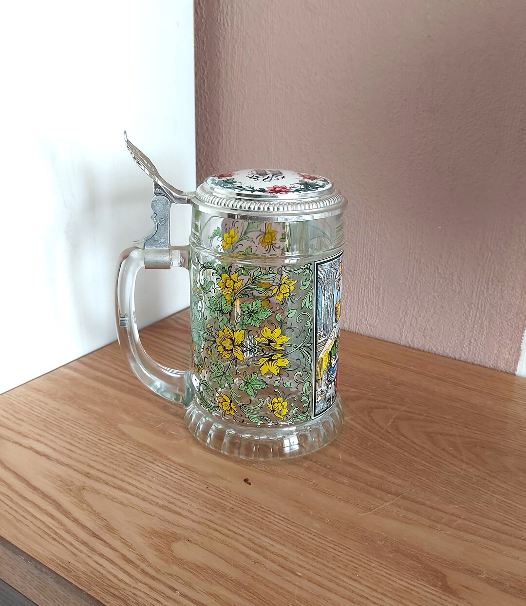 Vintage West Germany STÄNDE-SEIDEL Lidded Beer Stein, Vintage Glass ...