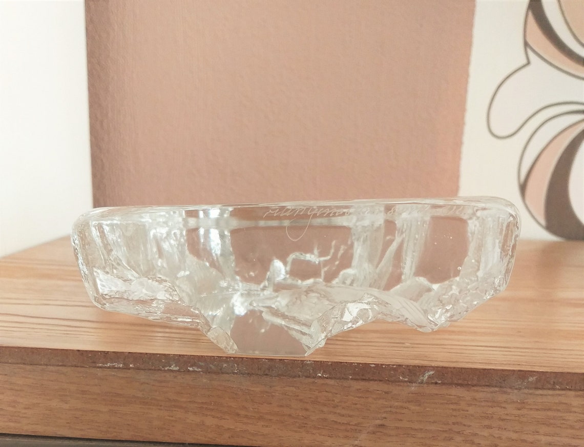 Vintage NYBRO Art Glass Crystal EAGLE Figurine Design by Mats - Etsy
