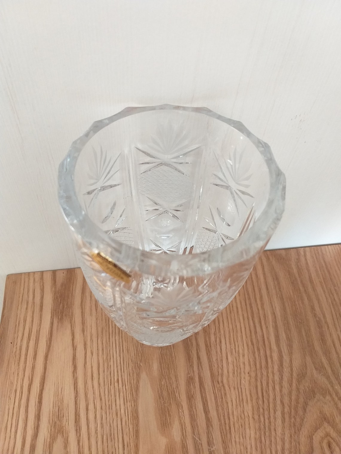 Vintage KRISTAL ZAJECAR 24 % Lead Crystal Au-plomb Hand Cut Vase ...