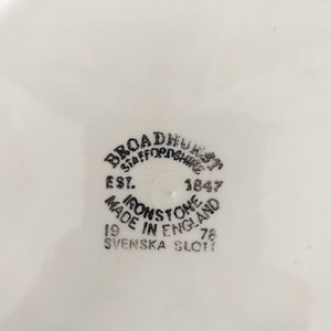 Vintage BROADHURST STAFFORDSHIRE Ironstone Porcelain Plate, England ...