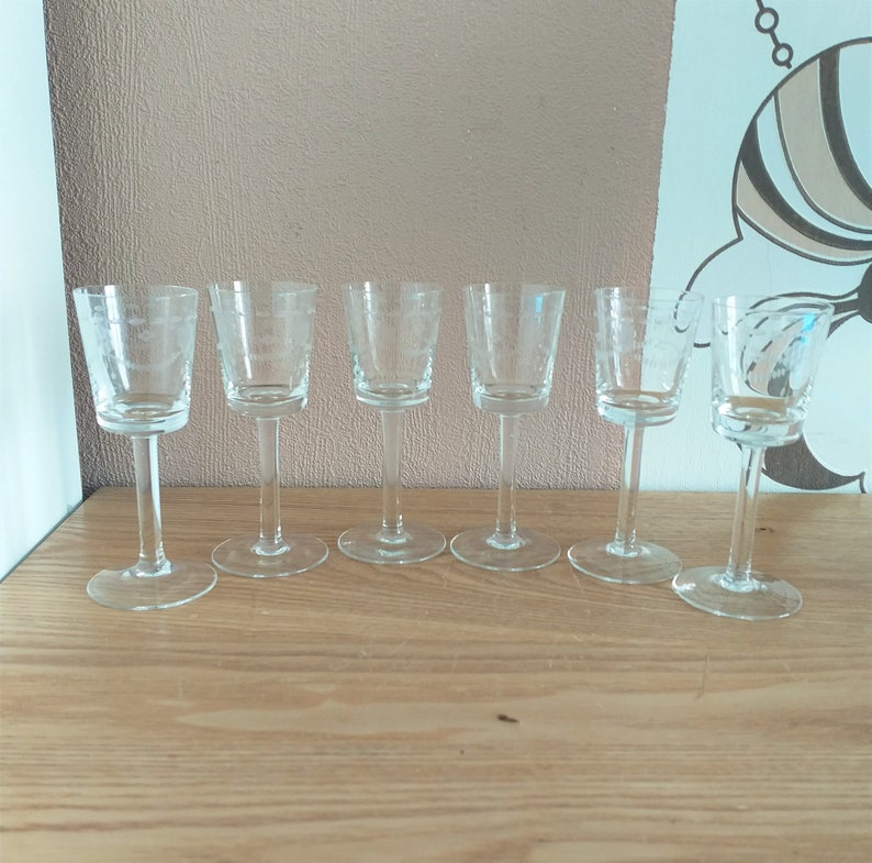 Vintage Toscany Romania LIQUOR GLASSES SET 6 Romania 1980s - Etsy