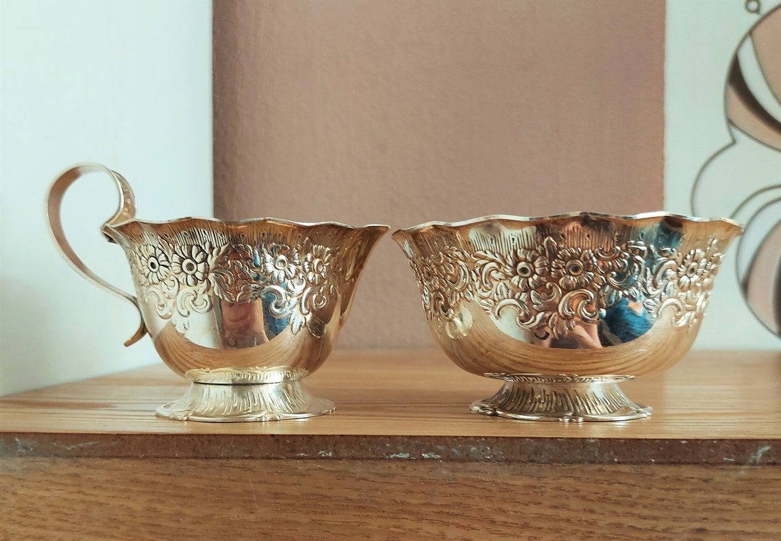 Vintage AMSTERDAM Sweden Prima NS Silver Plate Creamer and - Etsy