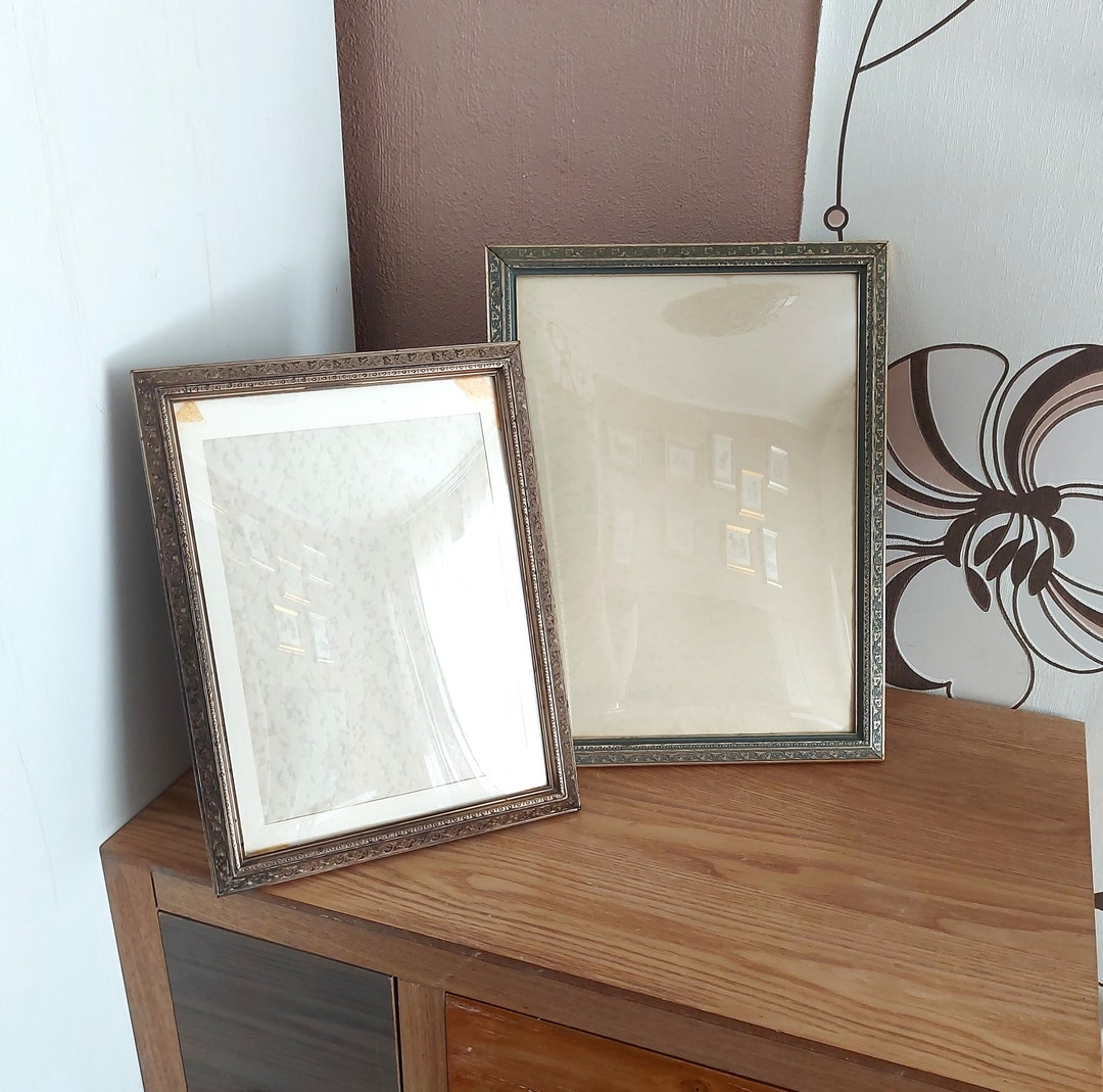 Vintage Scandinavian Metal Photo Frames SET 2, Metal Relief Photo Frame ...