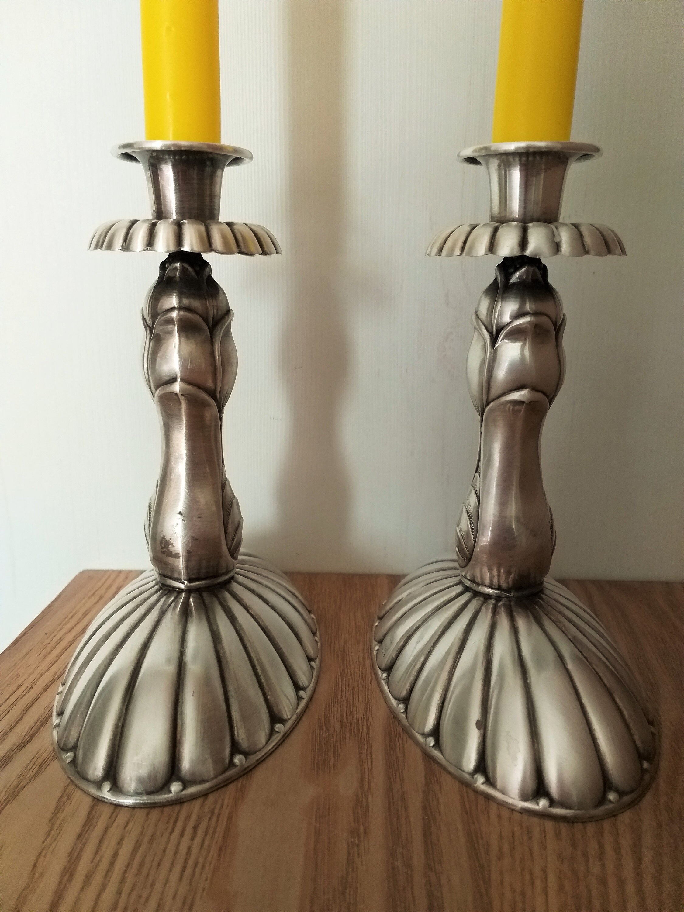 Vintage Prima Import ALPACCA Silver Plate Pair of Candle - Etsy UK