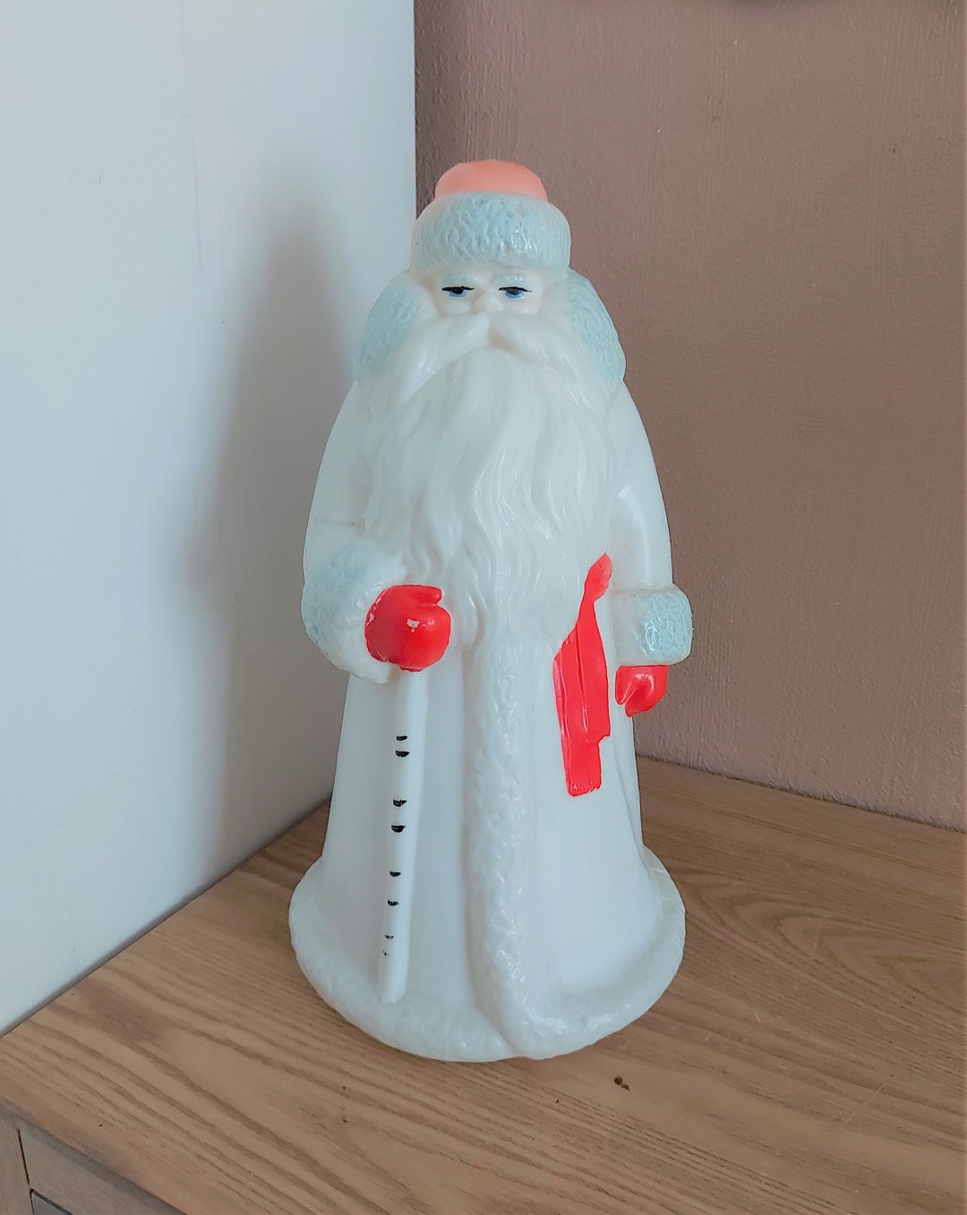 Vintage Plastic FATHER FROST Figurine, Santa Claus Figurine, USSR ...