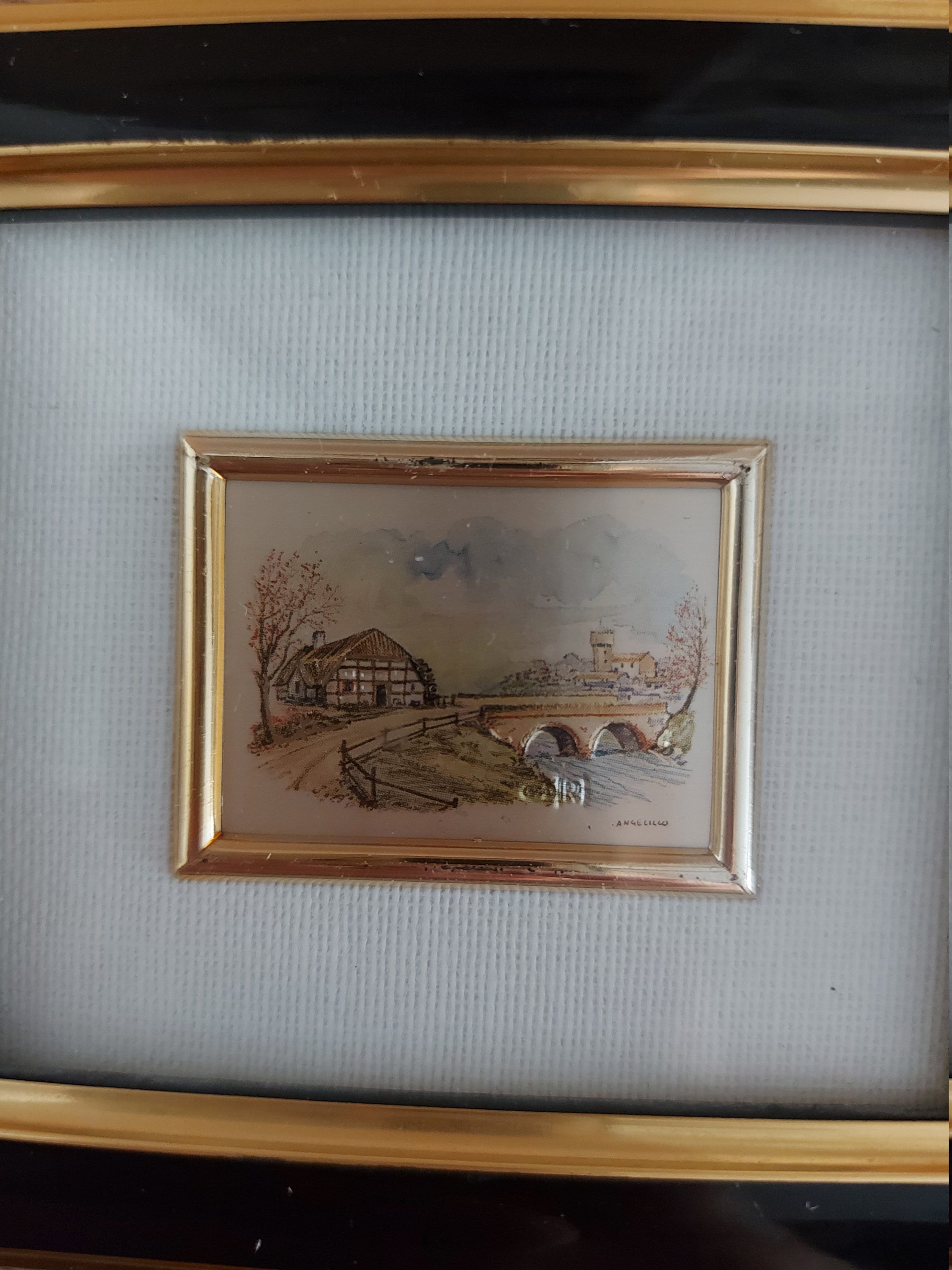 Vintage Italian Sterling Silver Lithography Miniature TOP ART - Etsy