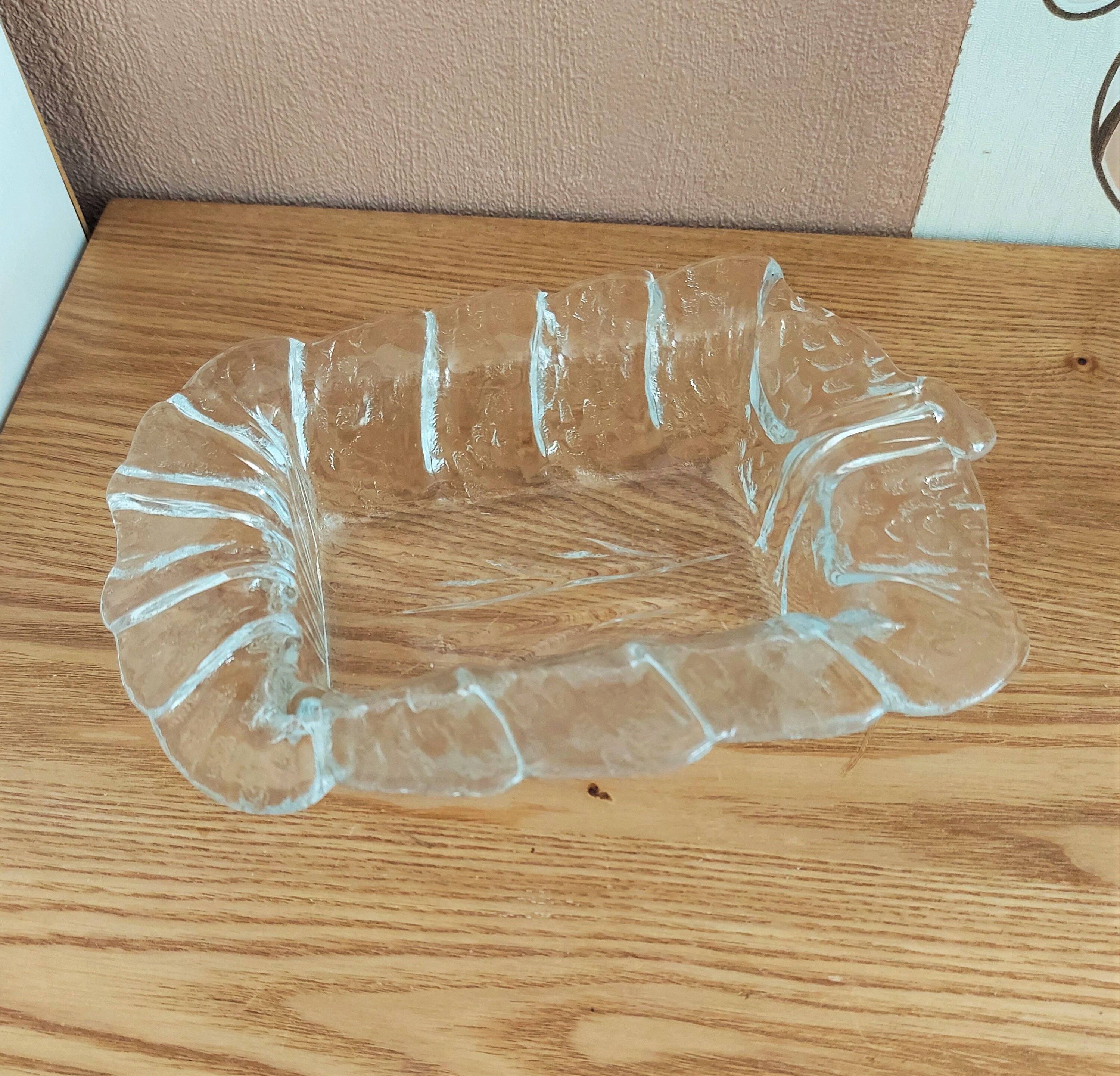 Vintage ORREFORS Art Glass Cabbage Leaf Form Dish EDEN - Etsy
