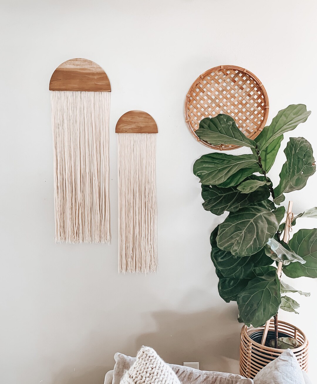 Natural Half Moon Macrame - Etsy