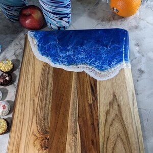 Live Edge Teak Ocean Wave Board - Etsy