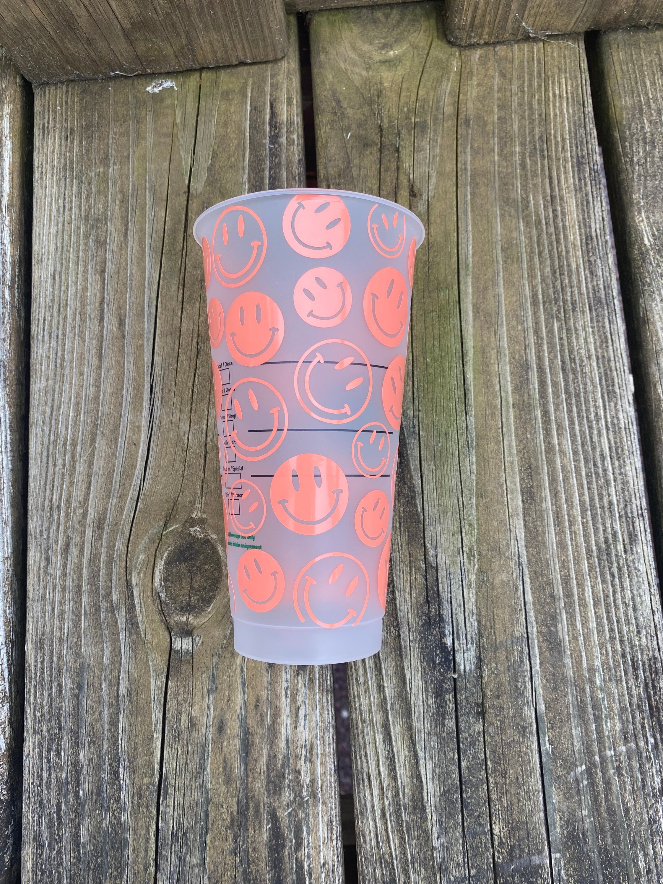 Fun Smiley Face Starbucks Cup Reusable Starbucks Cup | Etsy