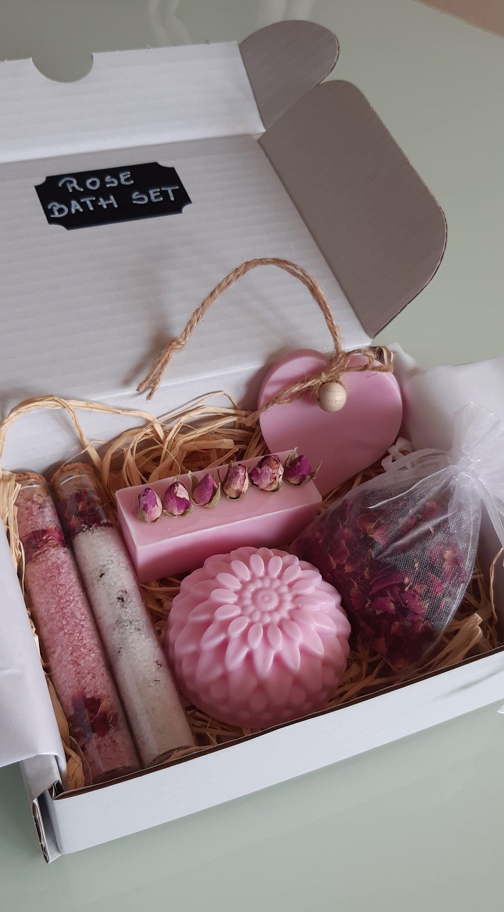 Rose Bath Set - Etsy UK