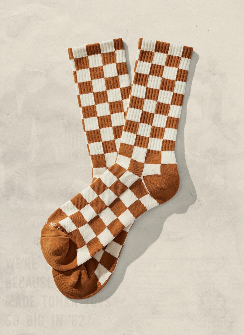 Checkered Crew Socks Streetwear Socks Skater Socks Unisex Fashion ...