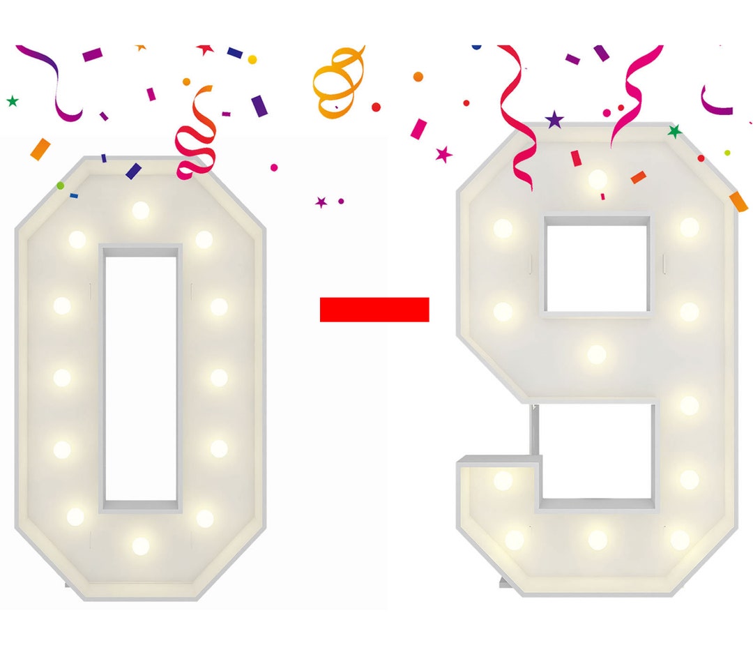 4FT DIY Marquee Light up Numbers 0-9 Marquee Number Foam - Etsy