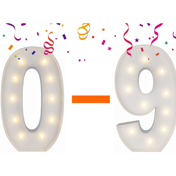 Light up Numbers - Etsy