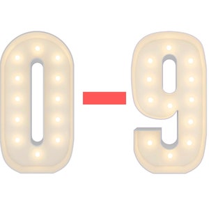 Marquee Numbers - Etsy