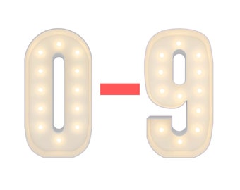DIY Pre-cut Light up Marquee Numbers in 3FT and 4 FT Mosaic Number ...