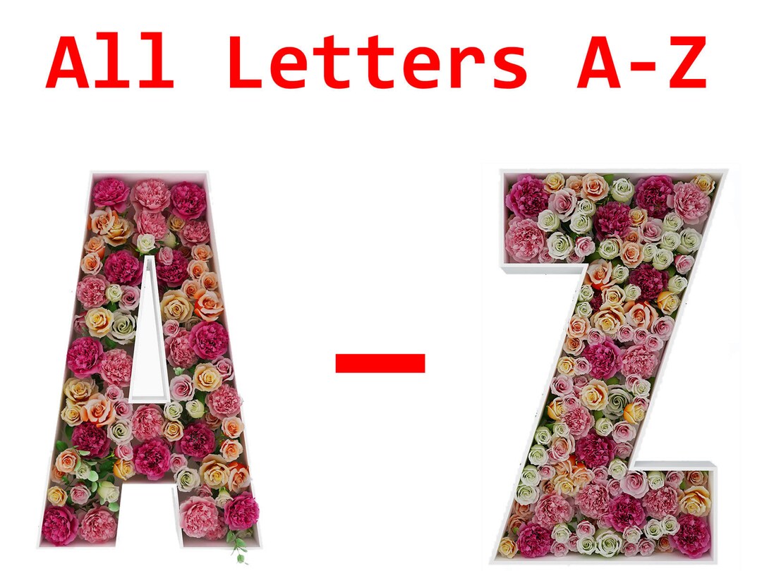 DIY 2FT Tall Large Balloon Fillable Letter Frame A-Z Mosaic Letter ...