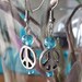 Light Blue Translucent Peace Sign Earrings - Etsy