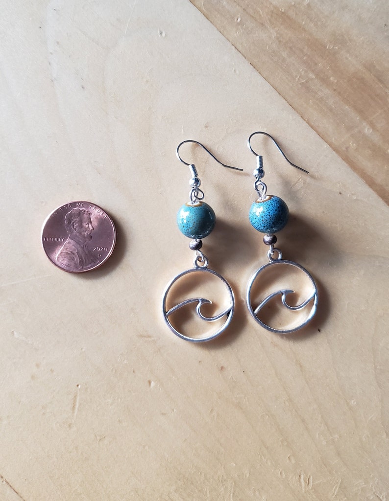 Silver Wave Earrings, 3 Style Options - Etsy