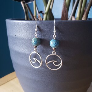 Silver Wave Earrings, 3 Style Options - Etsy