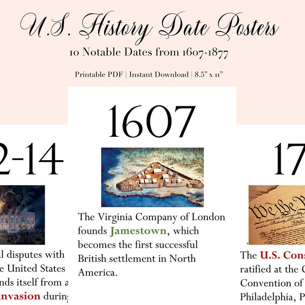 Us History Posters - Etsy