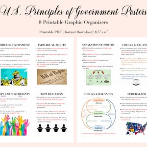 U.S. Principles of Government Posters - Etsy