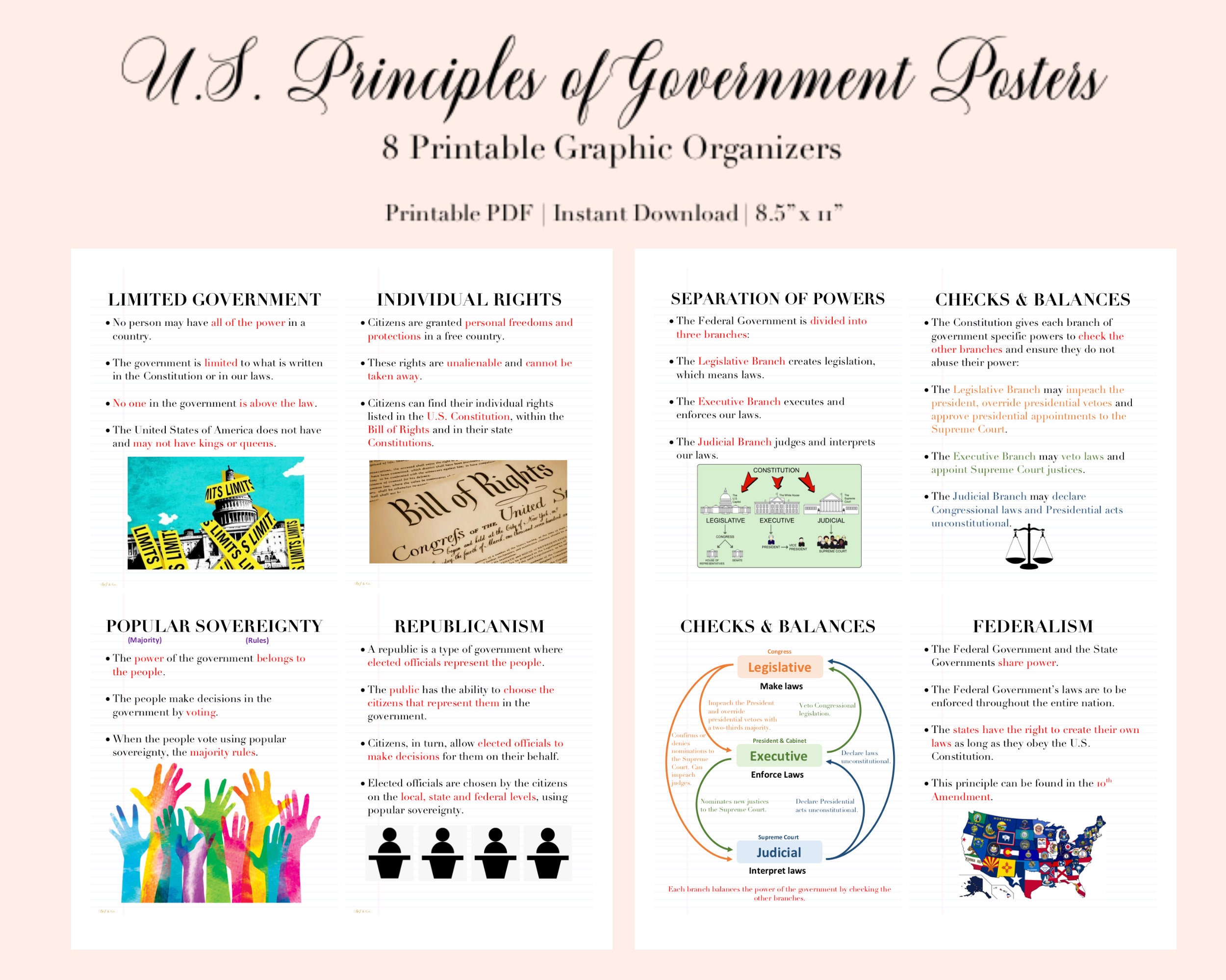 Checks And Balances Graphic Organizer