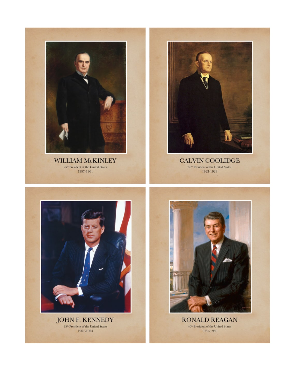 U.S. Presidents Portrait Posters 2021 Updated | Etsy