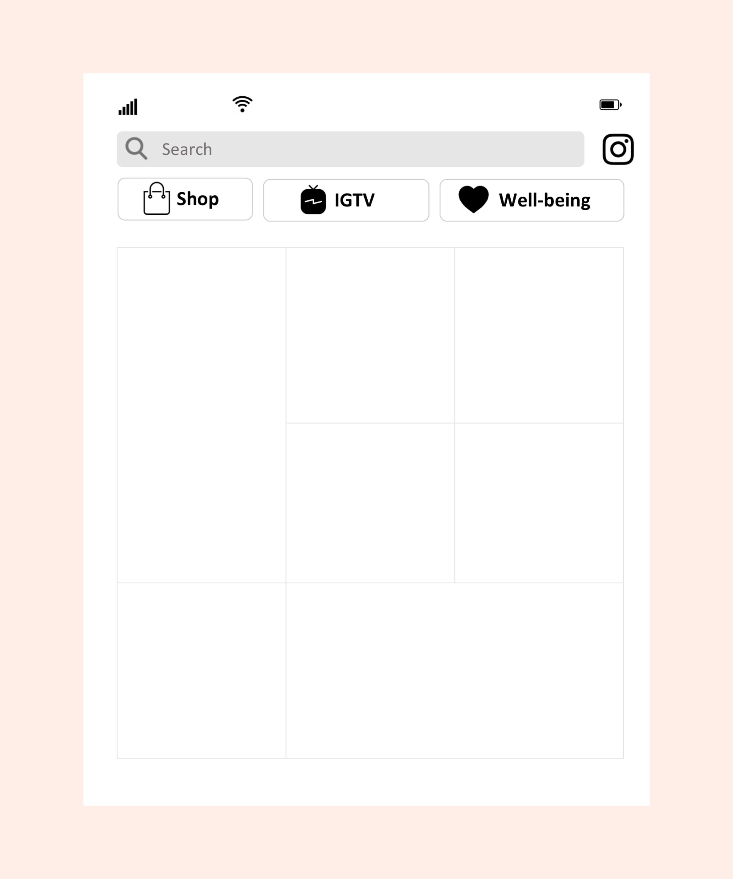 Blank Instagram Page