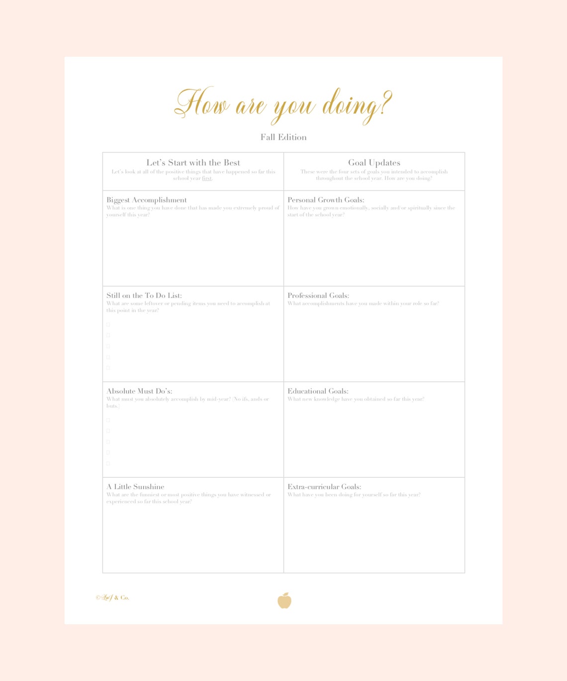 Teacher Goal Setting Sheets - Etsy