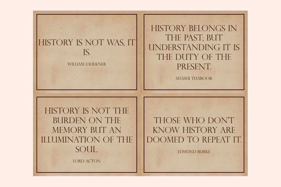 History Quotes | 10 Printable Famous History Quotes - Etsy