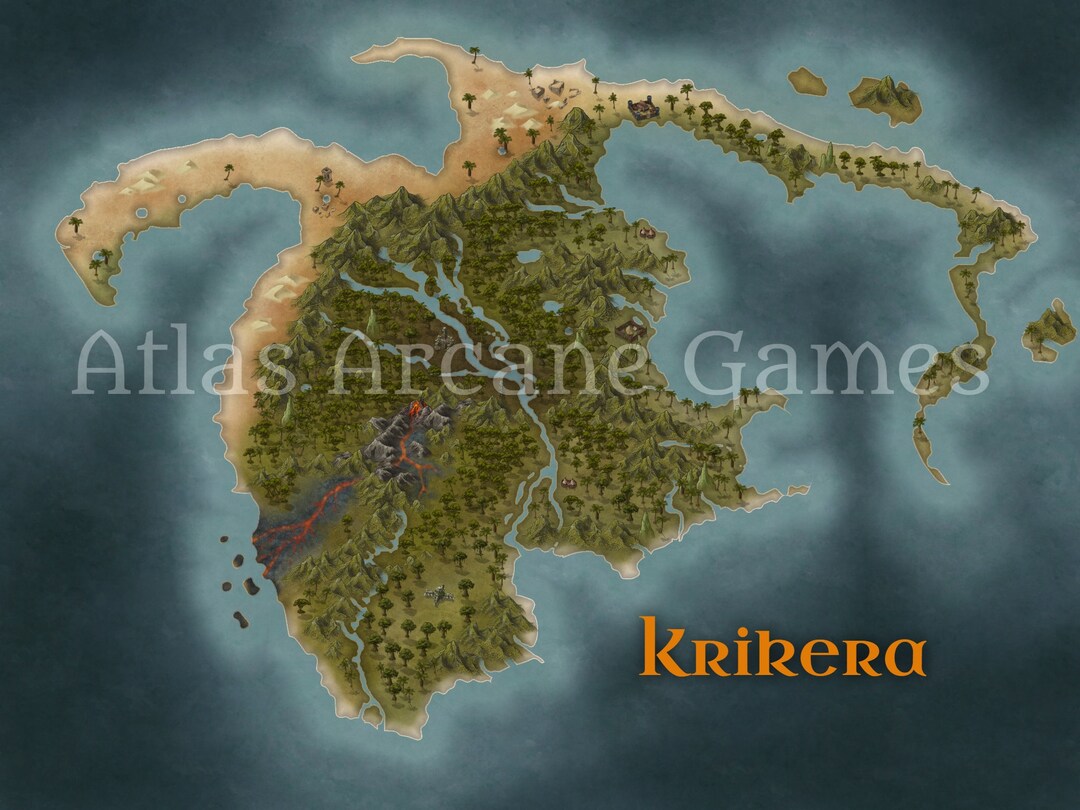 CUSTOM MAP RPG Individual Map or World Sets. Fantasy Role Playing Game ...