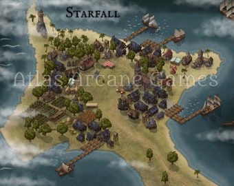 FANTASY RPG MAP Set Customize Your Own World. Fantasy Role Playing Game ...
