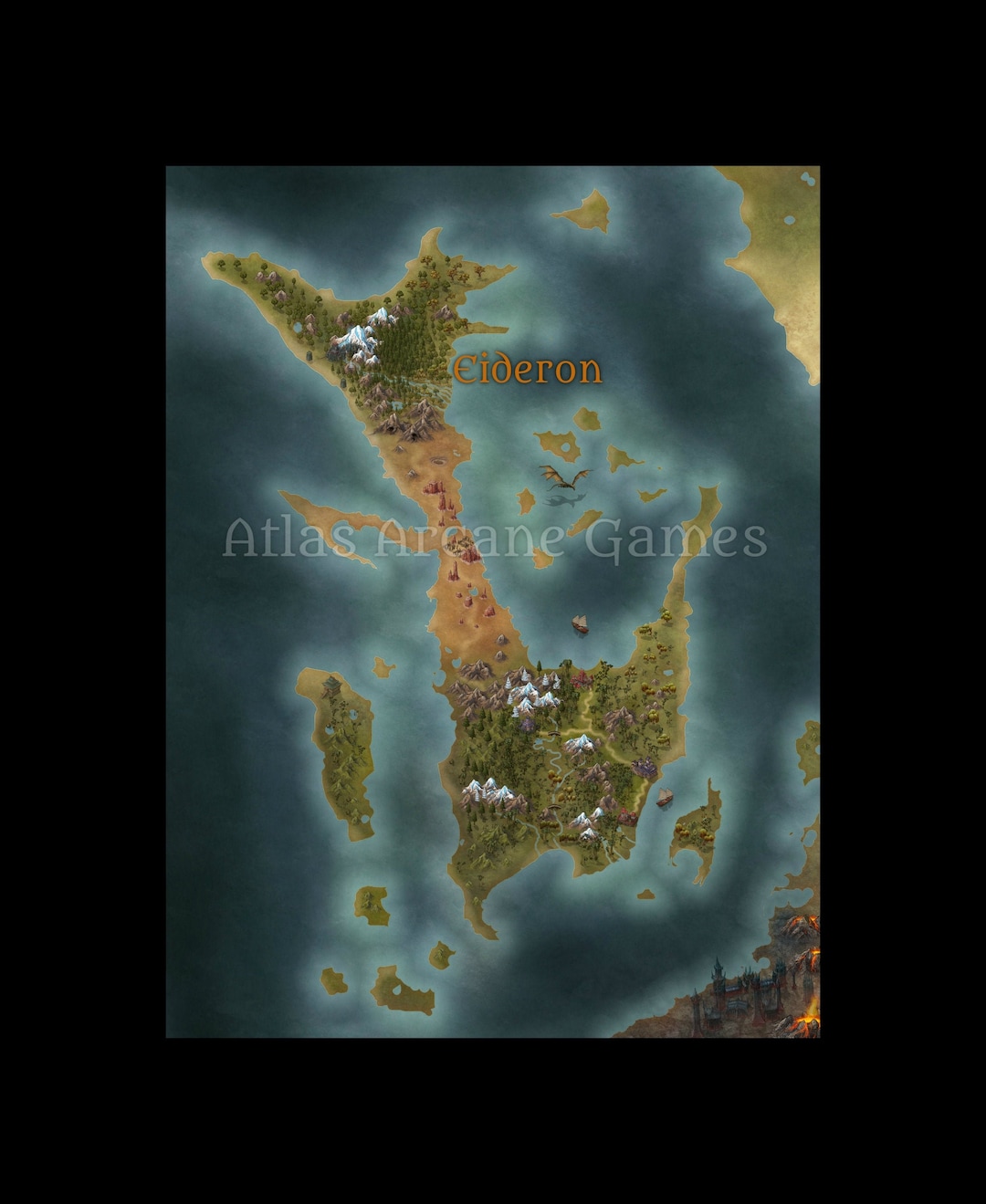 CUSTOM MAP RPG Individual Map or World Sets. Fantasy Role Playing Game ...