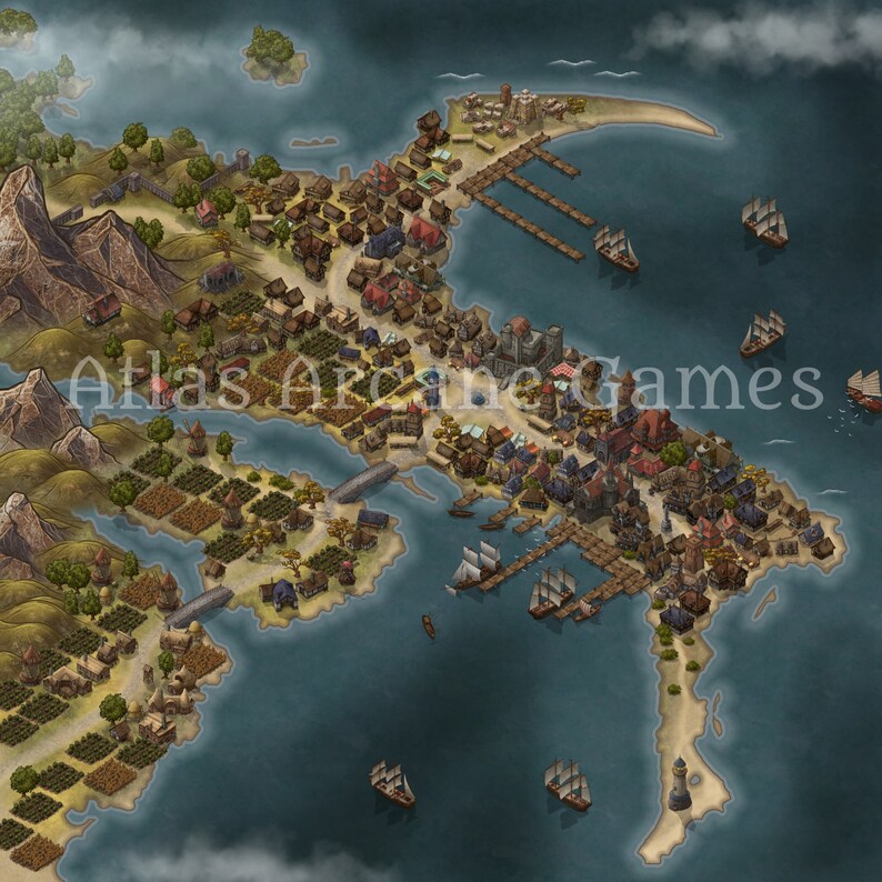 CUSTOM RPG Individual Map or World Sets. Fantasy Role Playing Game ...