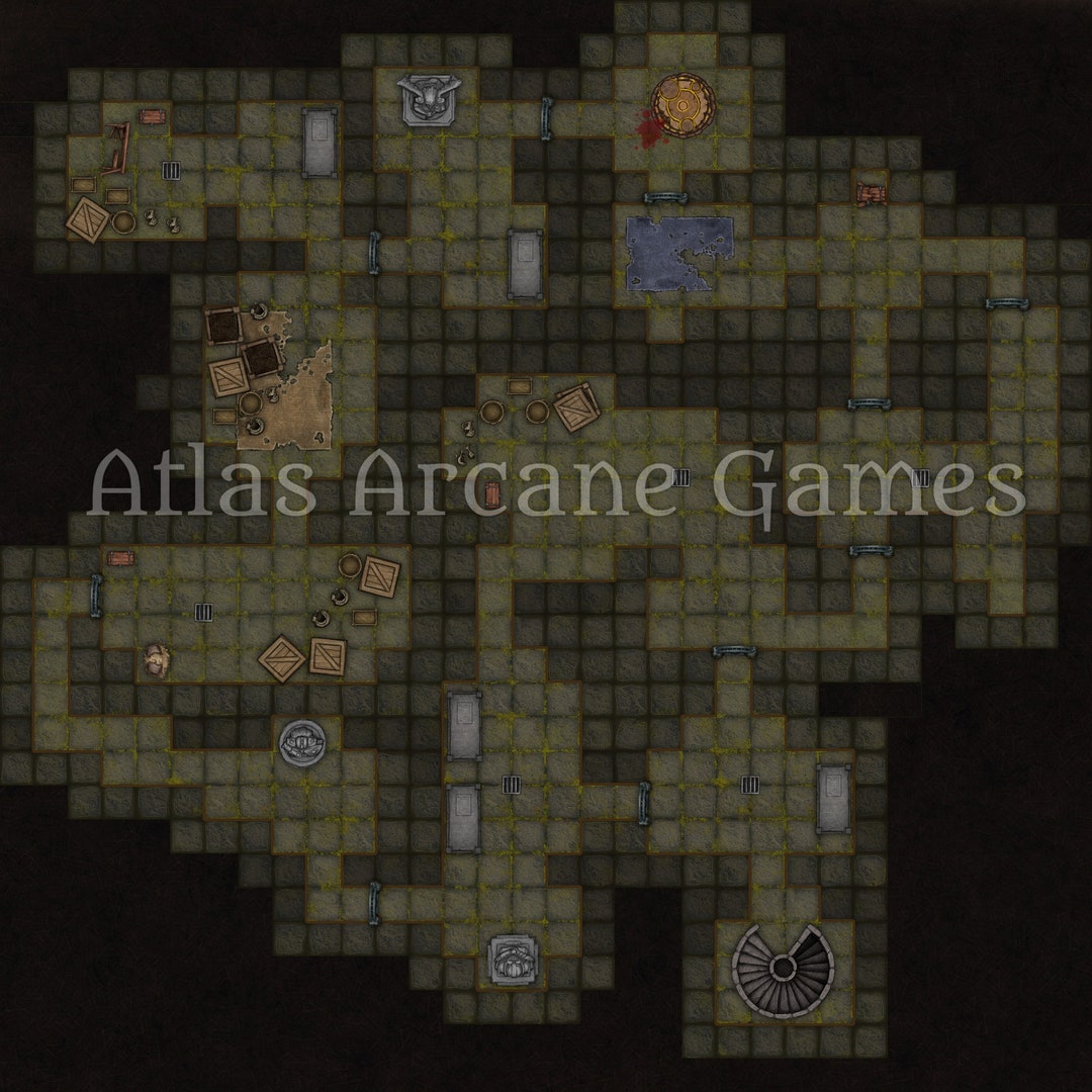 RPG Battle Map Dungeon Crypt Catacomb Tomb. Fantasy Role - Etsy Singapore