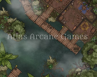 RPG Battle Map Swamp Bog. Fantasy Role Playing Game, Instant Download ...