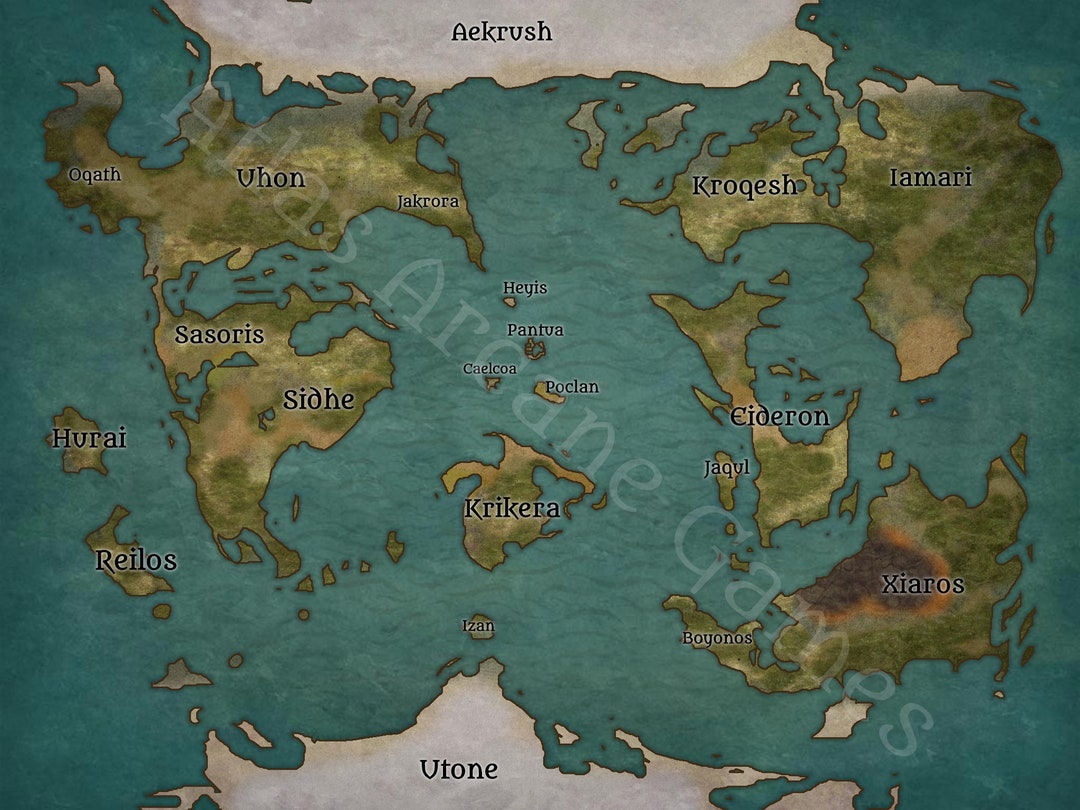 CUSTOM MAP RPG Individual Map or World Sets. Fantasy Role Playing Game ...