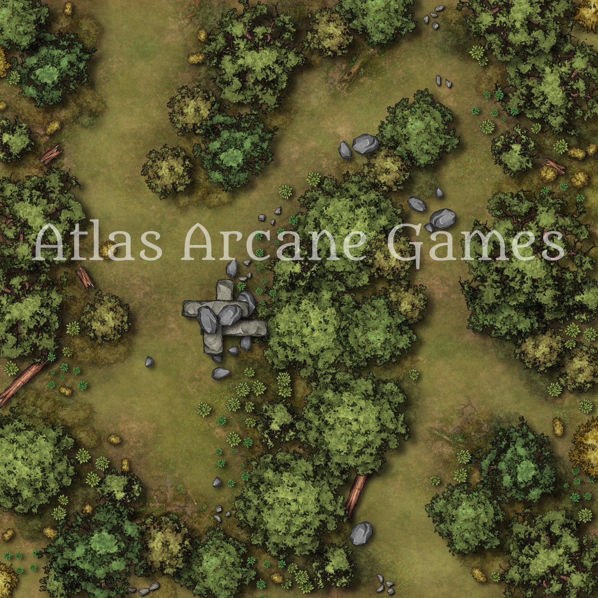 RPG Kampfkarte Waldweg Trail. Fantasy Rollenspiel, Sofort Download ...