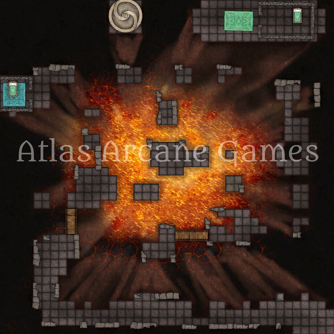 RPG Battle Map Eyeball Monster Lair. Fantasy Role Playing Game, Instant ...