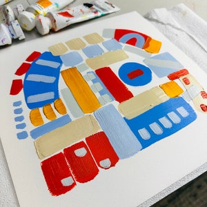 Lagunas Beach Peru Colorful Cool Abstract Unique Original Painting ...