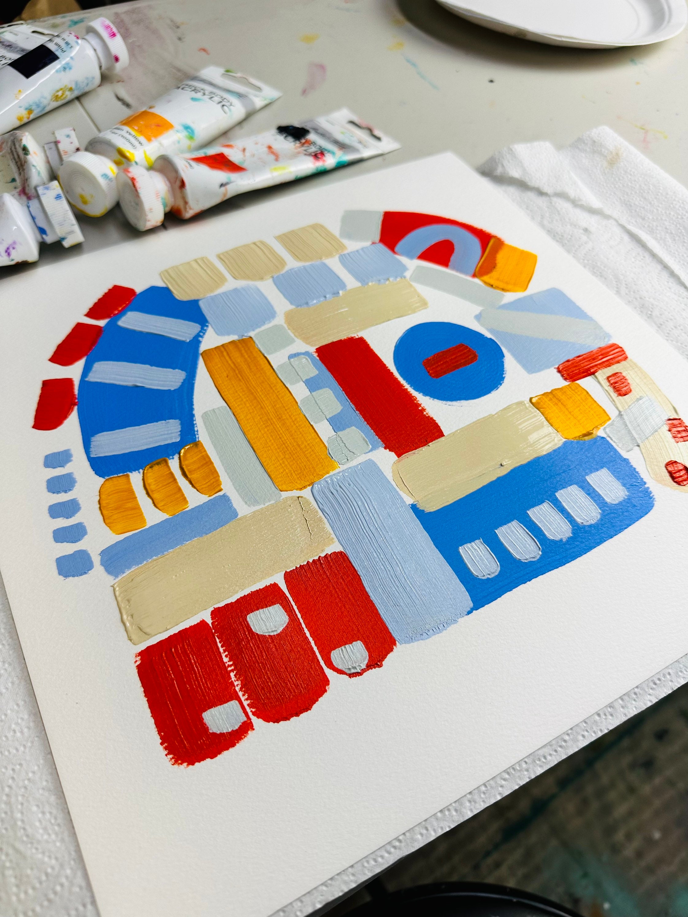 Lagunas Beach Peru Colorful Cool Abstract Unique Original Painting ...