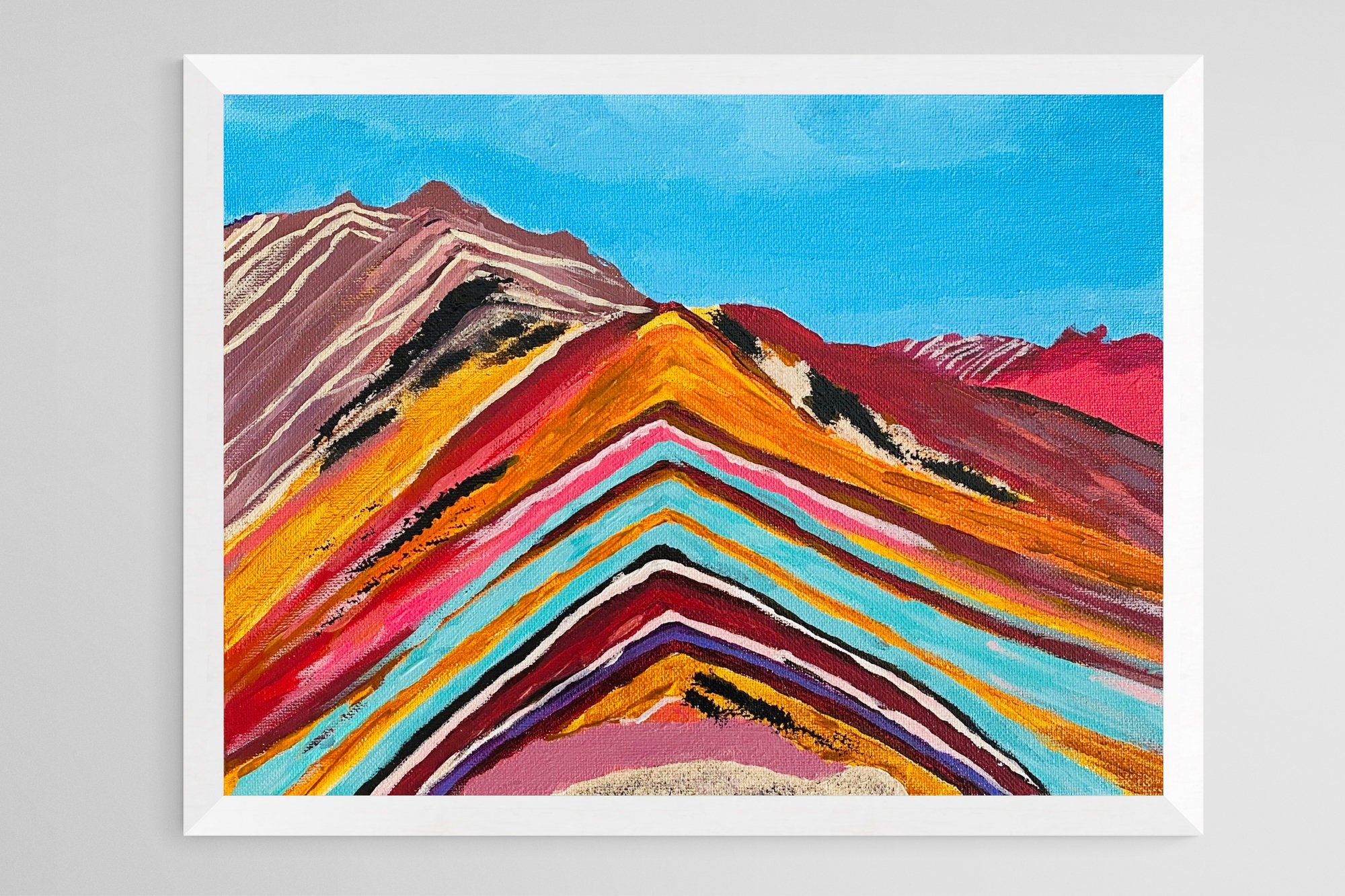Rainbow Mountains Peru, Colorful Mountains Painting Multicolor ...