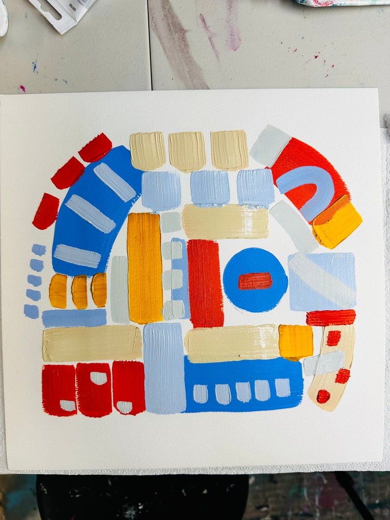Lagunas Beach Peru Colorful Cool Abstract Unique Original Painting ...