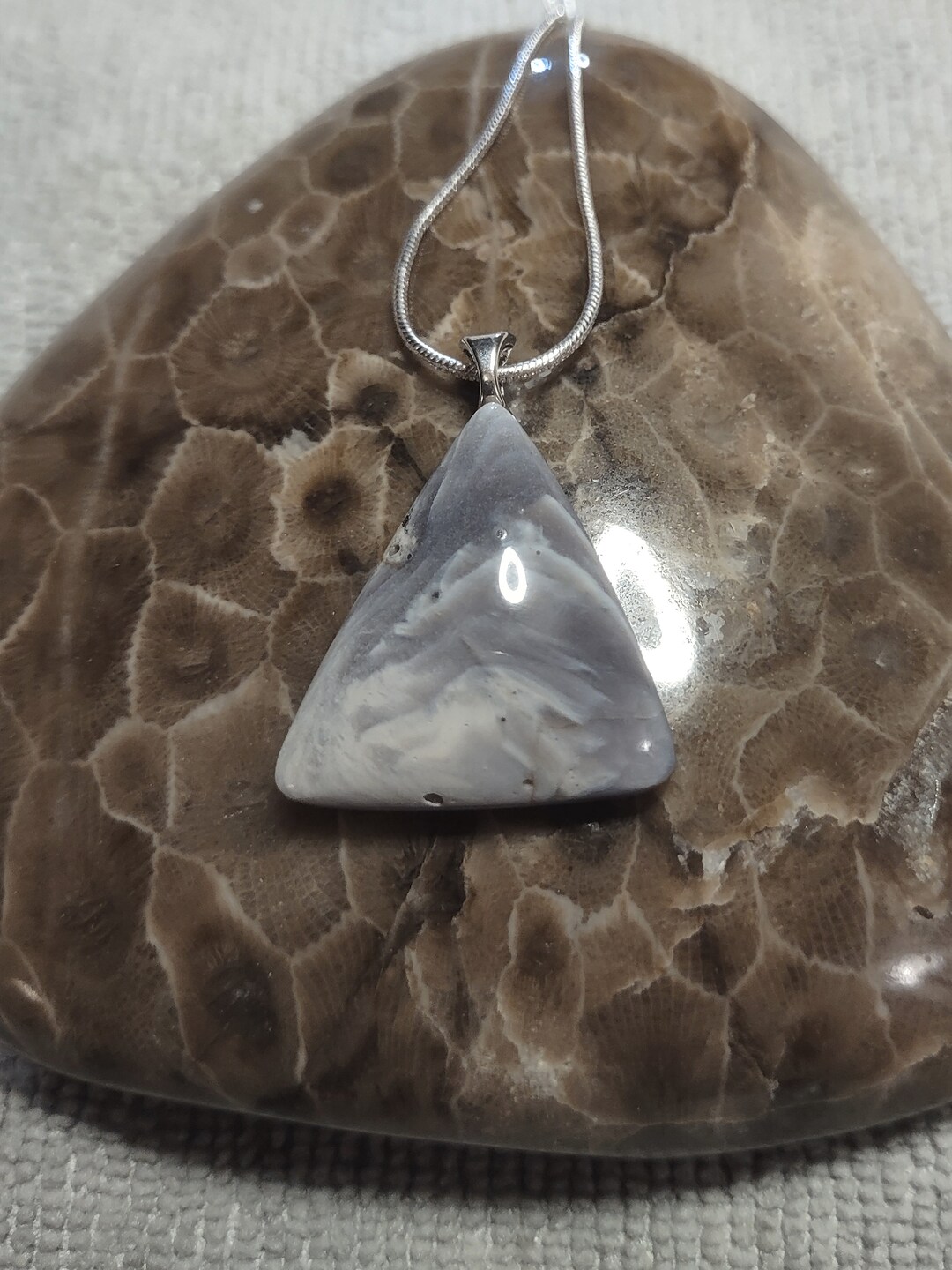 Unique and Beautiful Triangular Shaped Leeland Blue Pendant; Leeland ...
