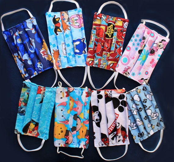 Child Doubled Layered Face Masks Sold Individually and In | Etsy