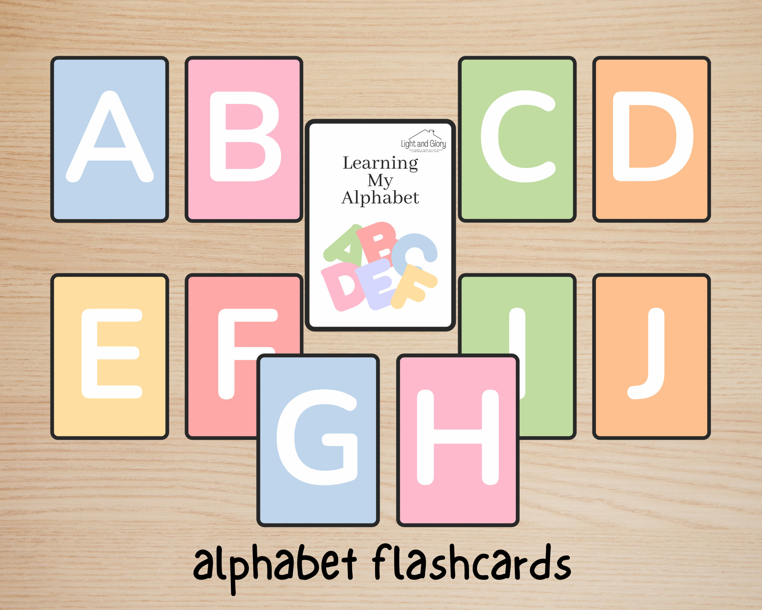 Printable Alphabet Flashcards Learning Alphabet Practice for - Etsy